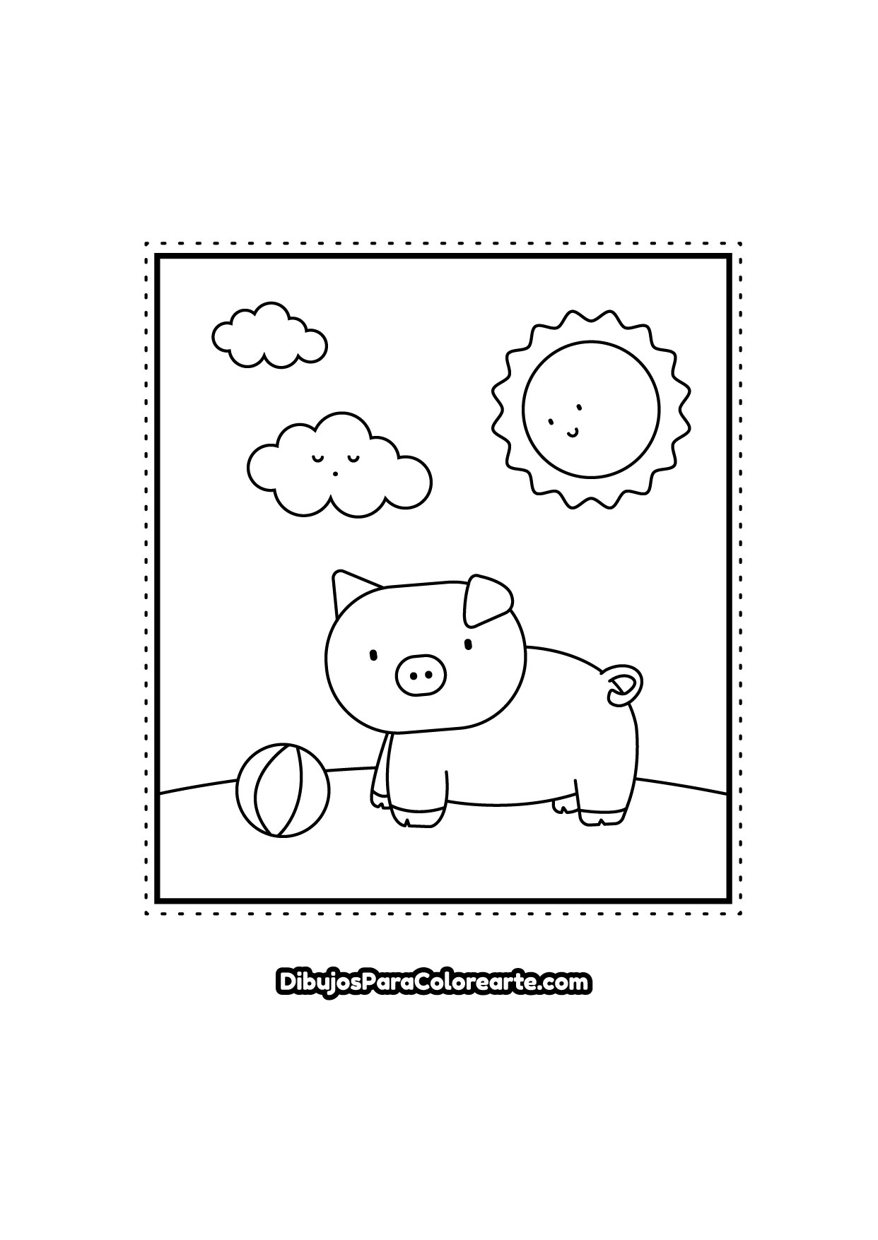 Dibujos para Colorear * Cerdito